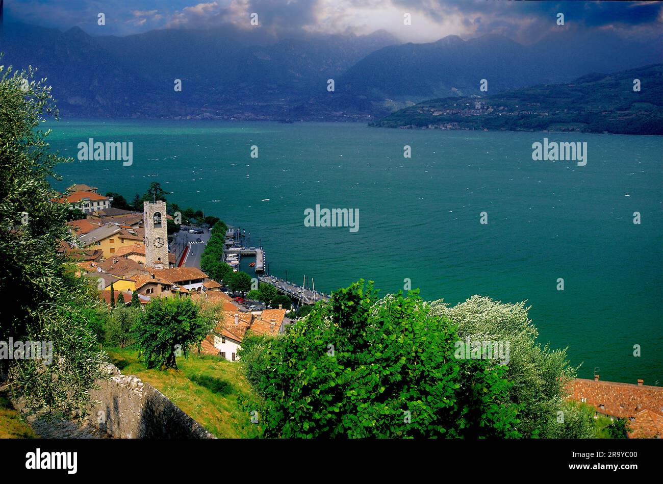 Italy Lombardy Lago D'Iseo - Tavernola Bergamasca - The village and the ...