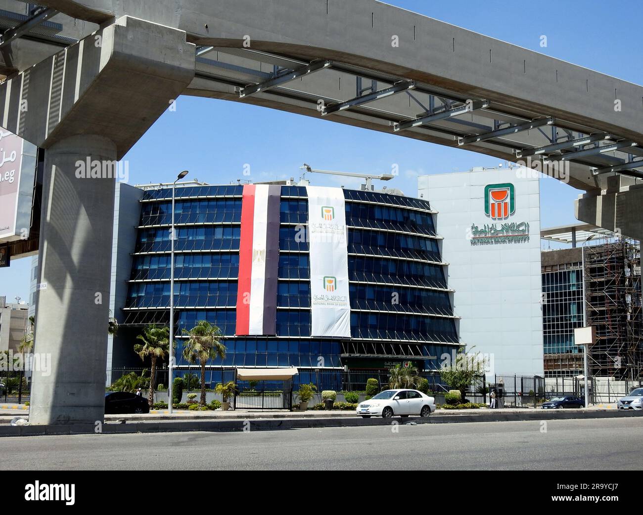 Cairo, Egypt, June 29 2023: Cairo Monorail columns and railway The ...
