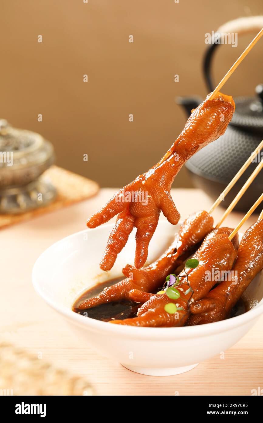 yumcha, dim sum,Chicken Feet in Vinegar Sauce Stock Photo - Alamy