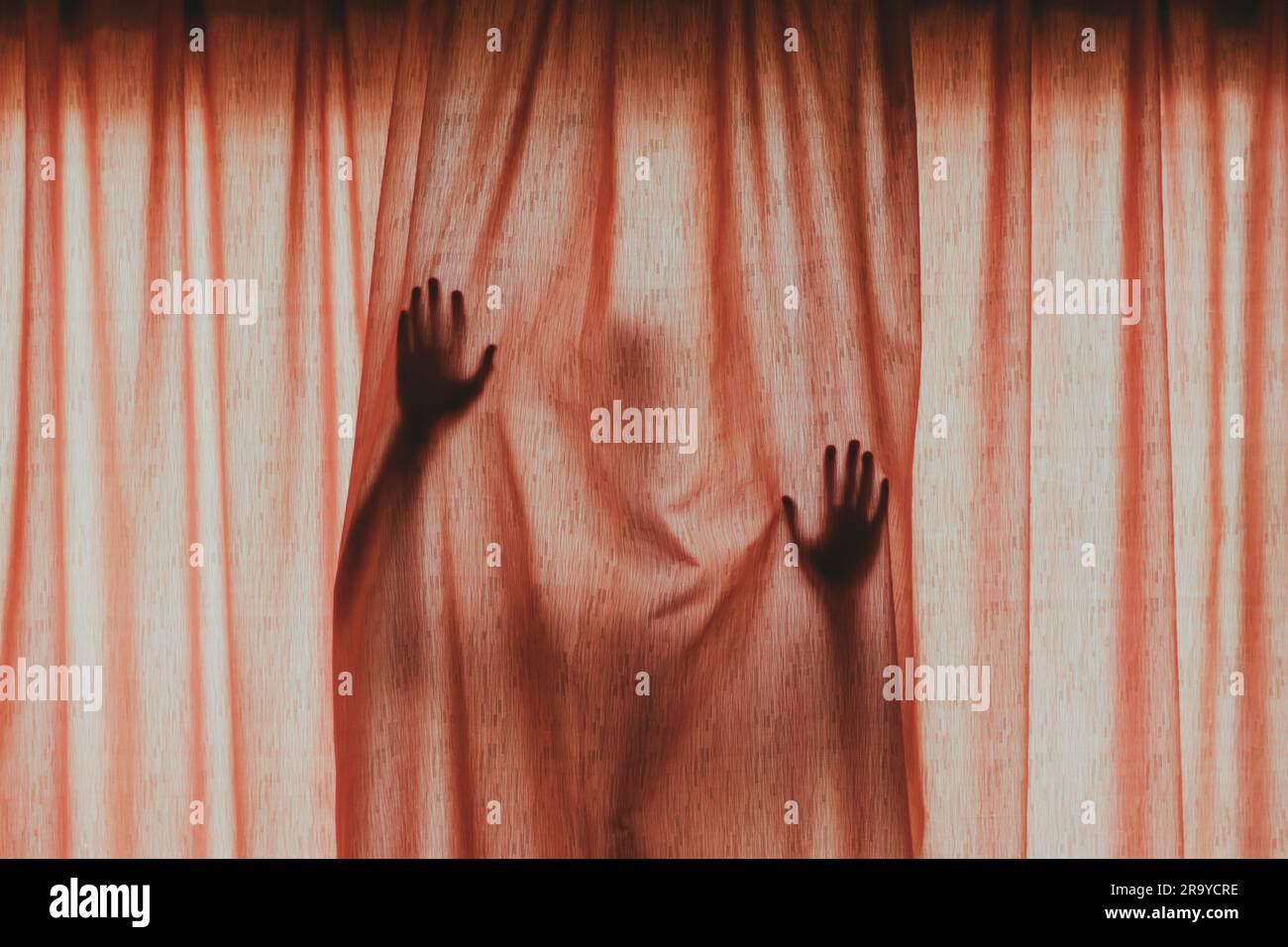 Curtain close silhouette hi-res stock photography and images - Alamy