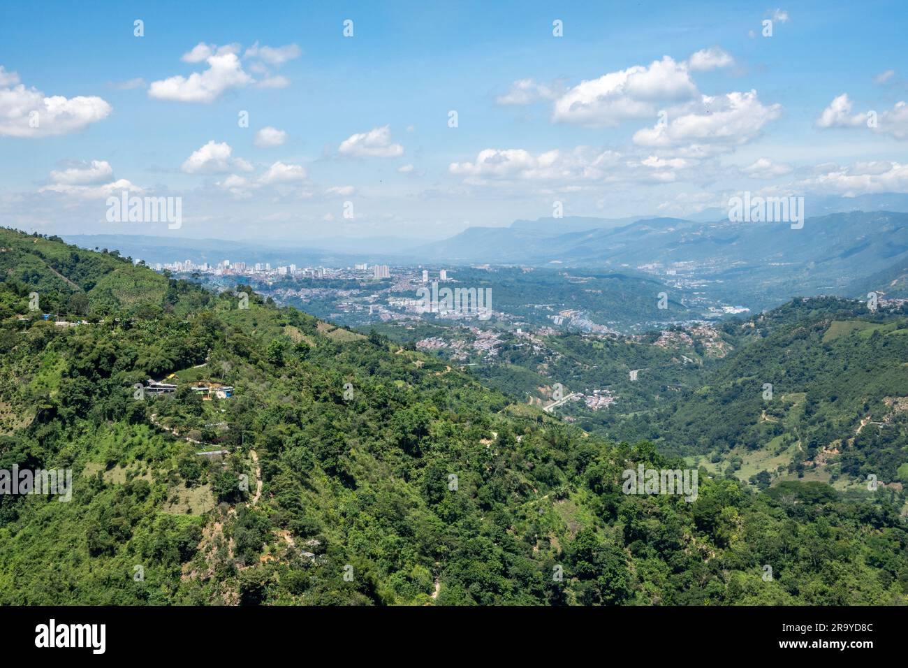 View from the Andes Mountain of Bucaramanga, a city in northern ...