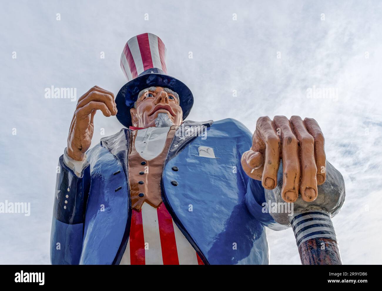 Danbury, CT - Oct. 18, 2022: Fiberglass Uncle Sam statue stands outside ...