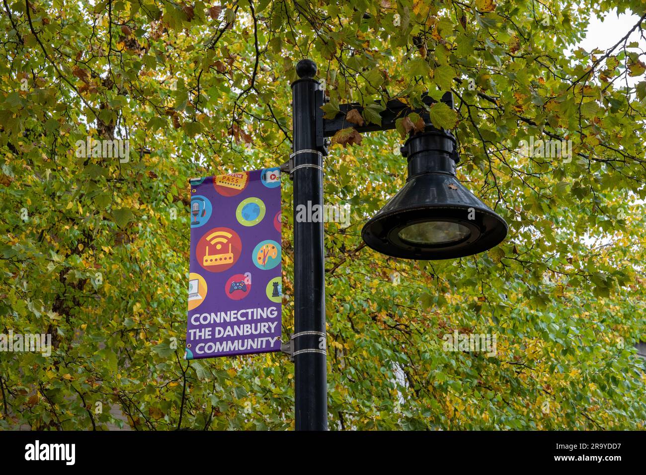 Danbury, CT - Oct. 17, 2022: Connecting the Danbury Community banner on ...