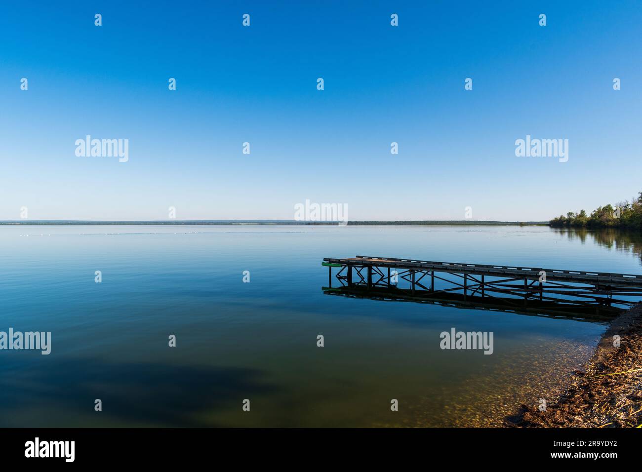 Peaceful morning at Queen Elizabeth Provincial Park at Lac Cardinal ...