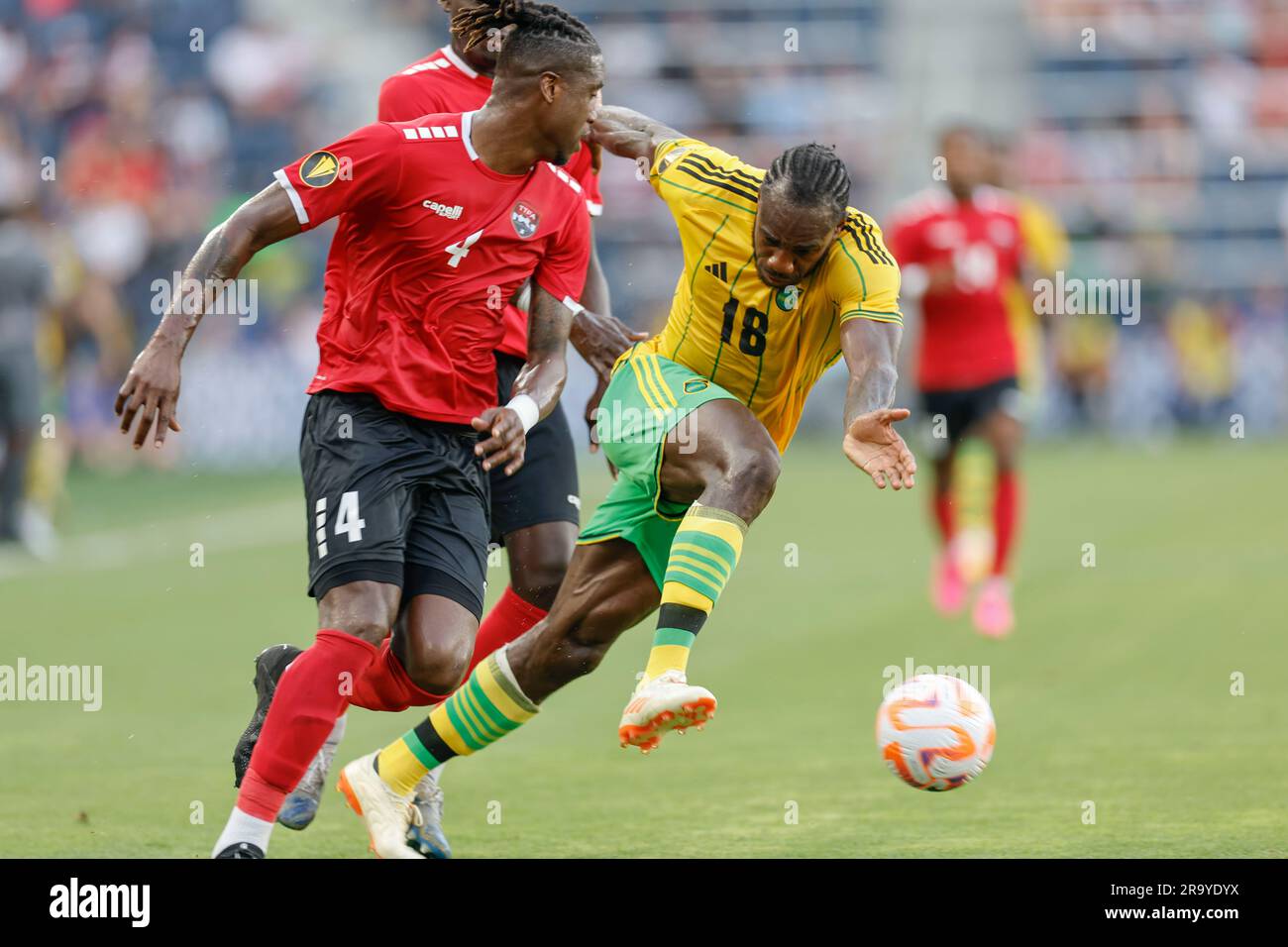 St. Louis, MO. USA; Trinidad and Tobago defender Sheldon Bateau (4) and ...