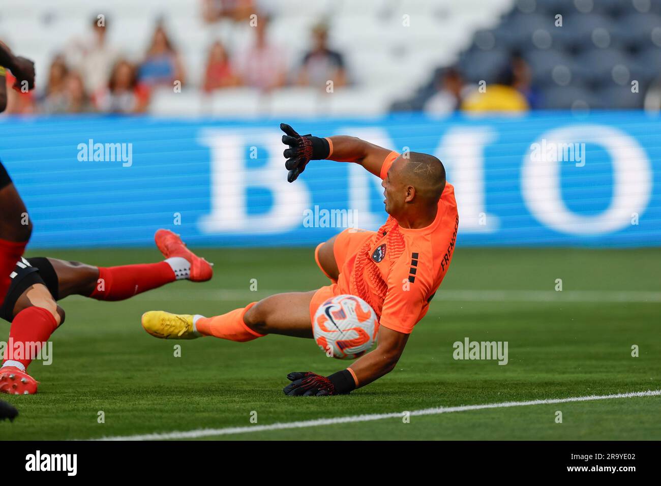 St. Louis, MO. USA; Trinidad and Tobago goalkeeper Nicklas Frenderup ...