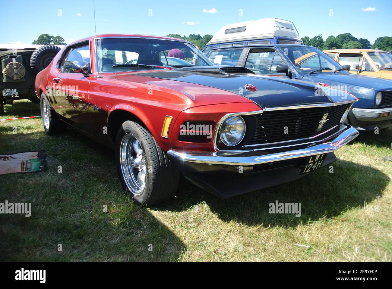 A 1970 Ford Mustang parked on display at the 47th Historic Vehicle ...