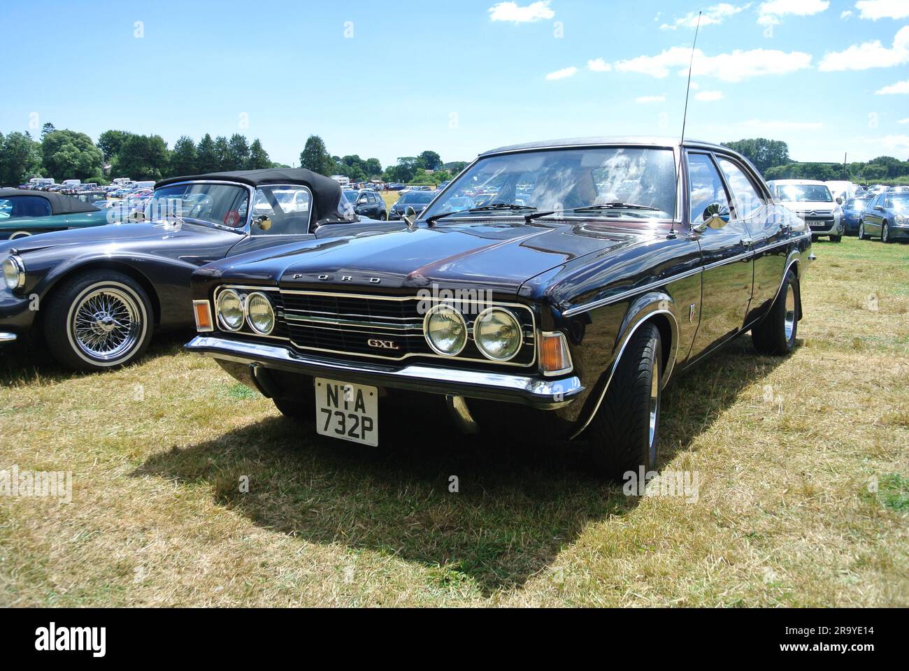 A 1976 Ford Cortina GXL parked on display at the 47th Historic Vehicle ...