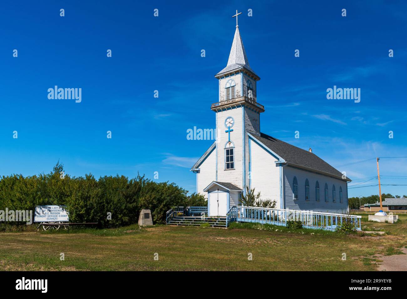 Fort Prodivence, NT / Canada - 11 AUG 2022: Our Lady of Providence ...
