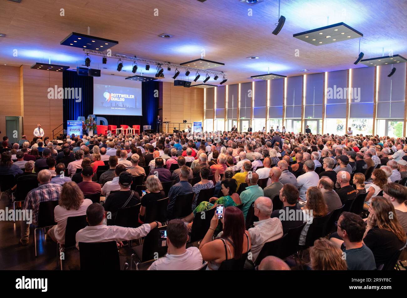 Rottweil, Germany. 29th June, 2023. The hall is pretty full at the AfD ...