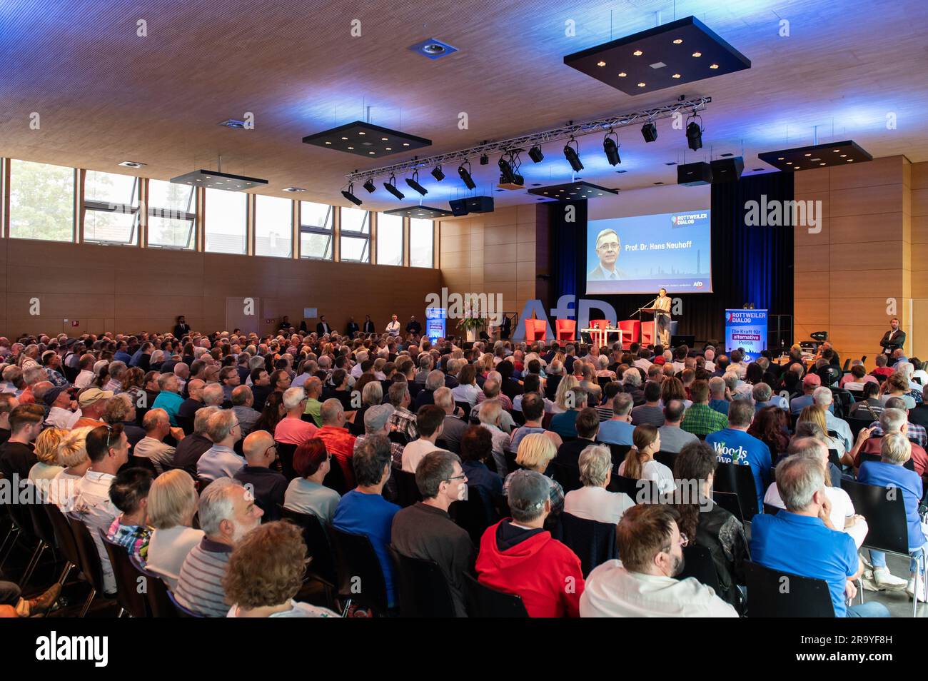 Rottweil, Germany. 29th June, 2023. The hall is pretty full at the AfD ...