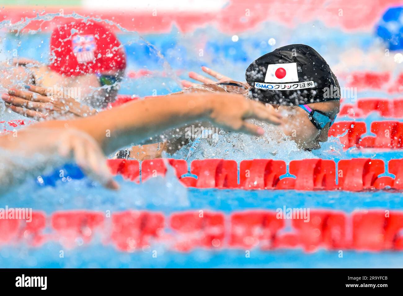 Ai Soma of Japan competes in the 100m Butterfly Women Heats during the ...