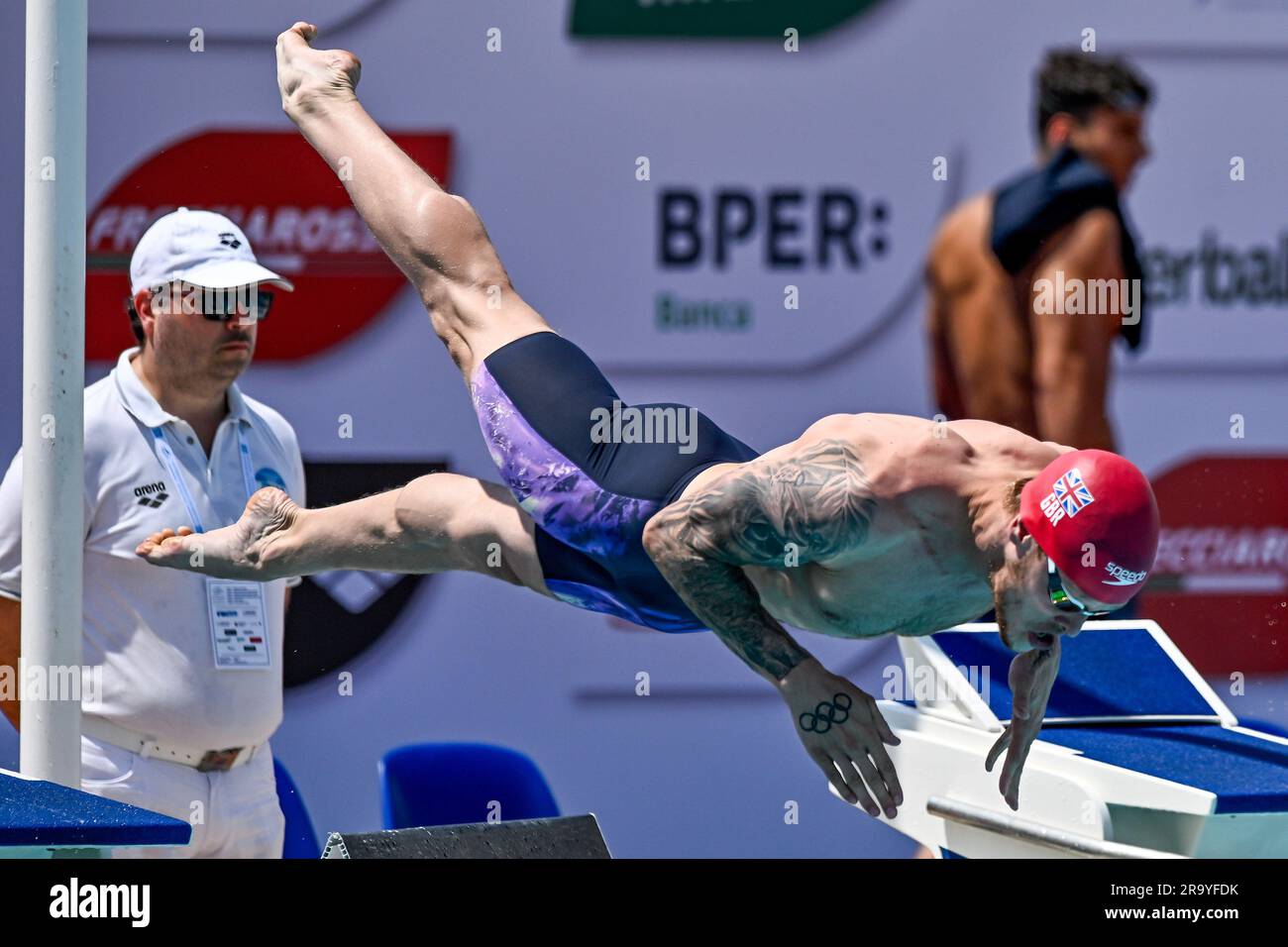 Matthew Richards of Great Britain competes in the 100m Freestyle Men ...