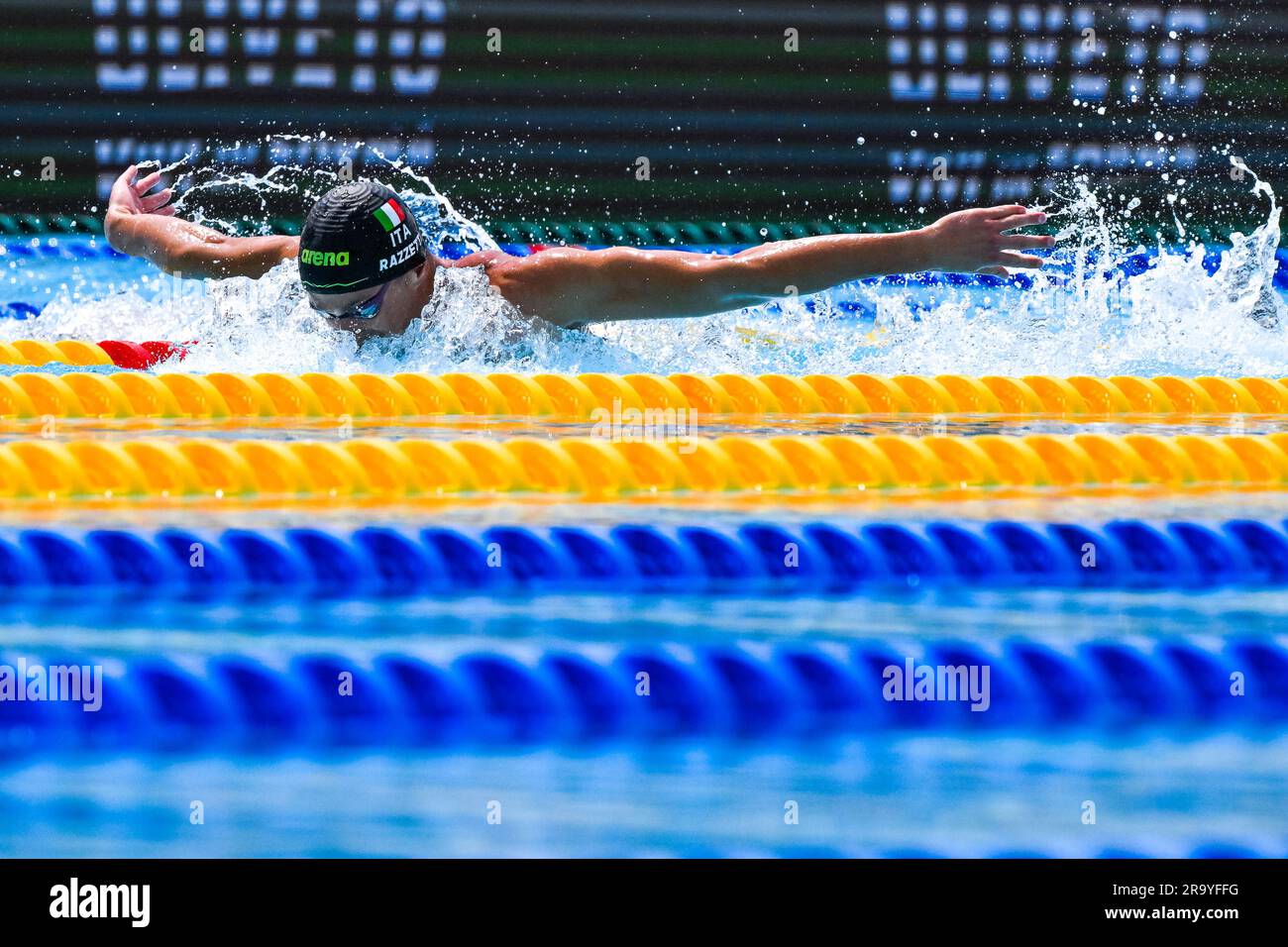 Alberto Razzetti of Italy competes in the 400m Individual Medley Men ...