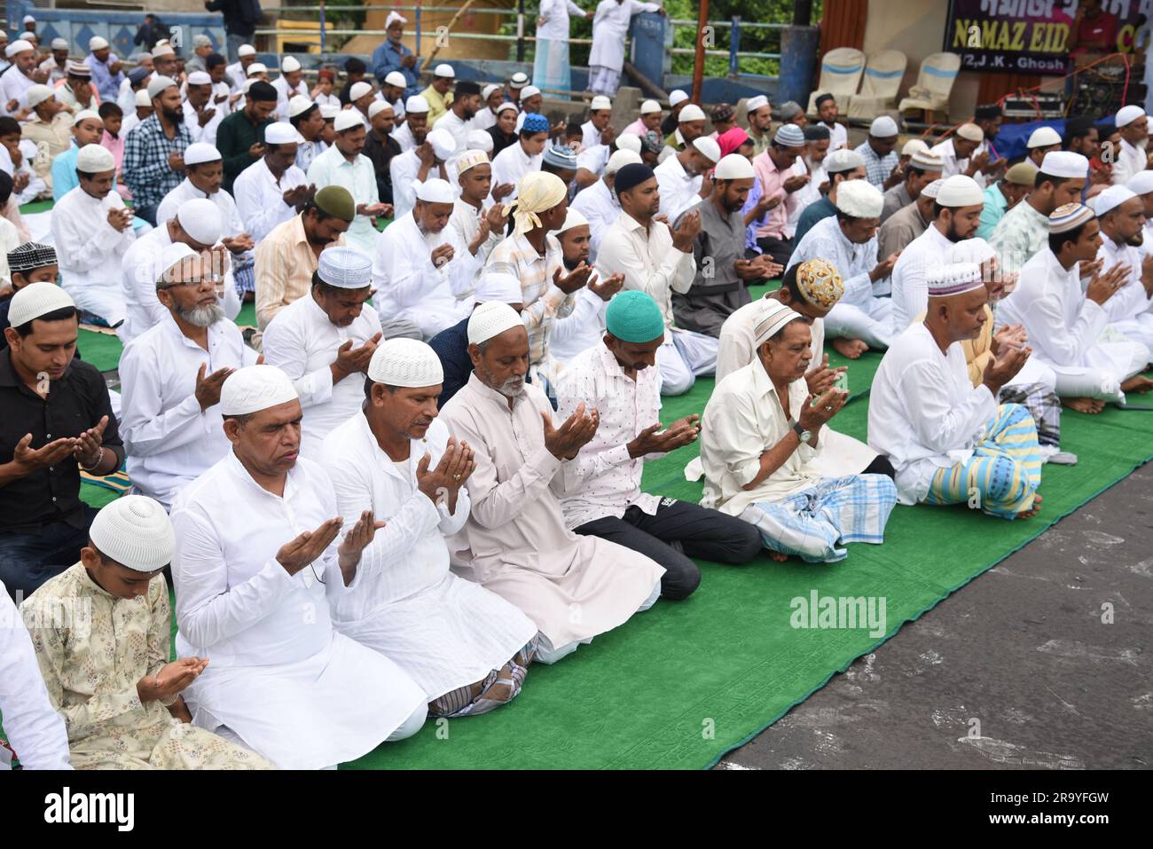 Kolkata, India. 29th June, 2023. Indian Muslims attend the Eid al-Adha ...
