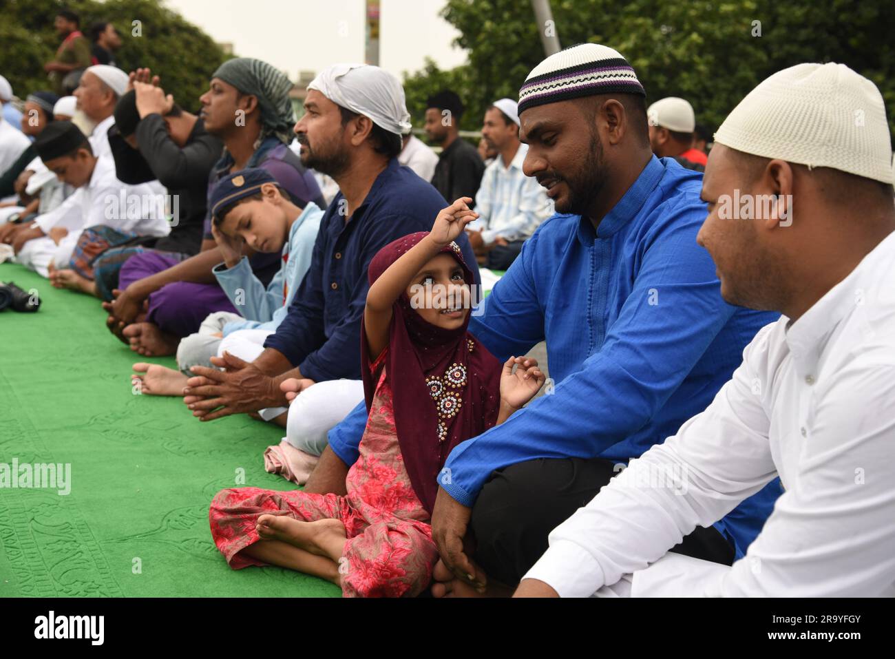 Kolkata, India. 29th June, 2023. Indian Muslims attend the Eid al-Adha ...