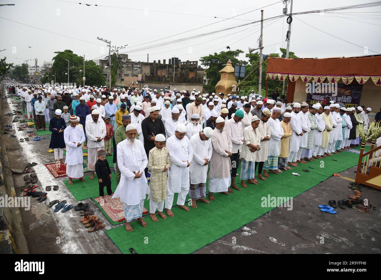Kolkata, India. 29th June, 2023. Indian Muslims attend the Eid al-Adha ...