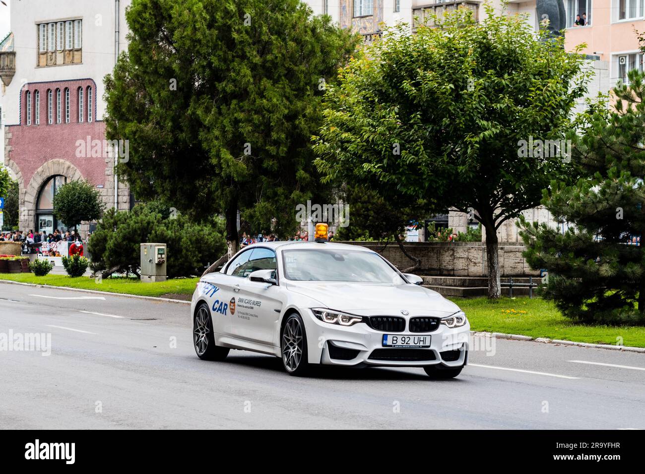Marosvasarhely/ Transylvania - June 23 rd 2018: BMW M4 safety car at Super Rally Trofeul Targu ...