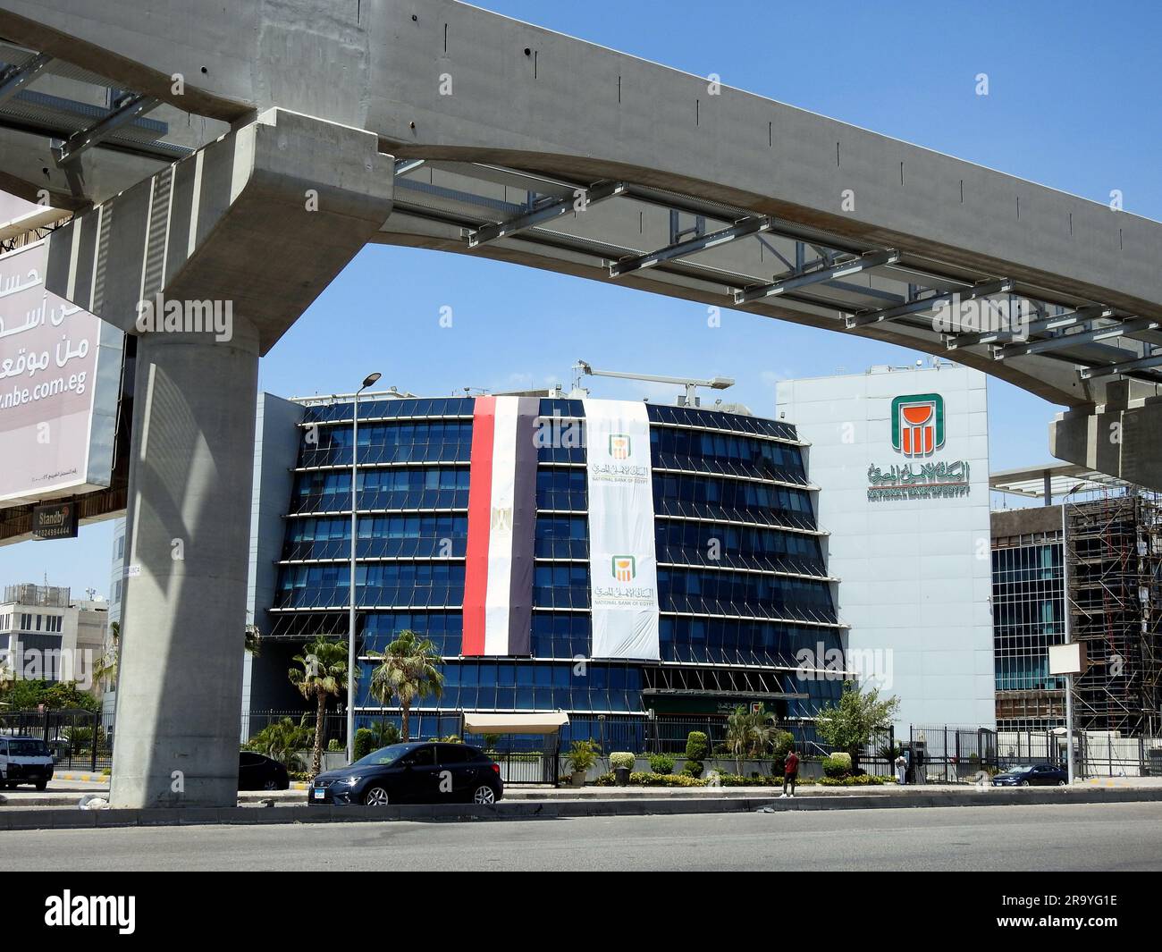 Cairo, Egypt, June 29 2023: Cairo Monorail columns and railway The ...