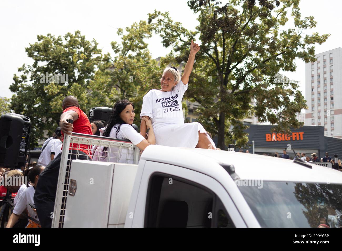 Mounia Merzouk, the mother of Nahel, a teenage driver shot dead by a ...