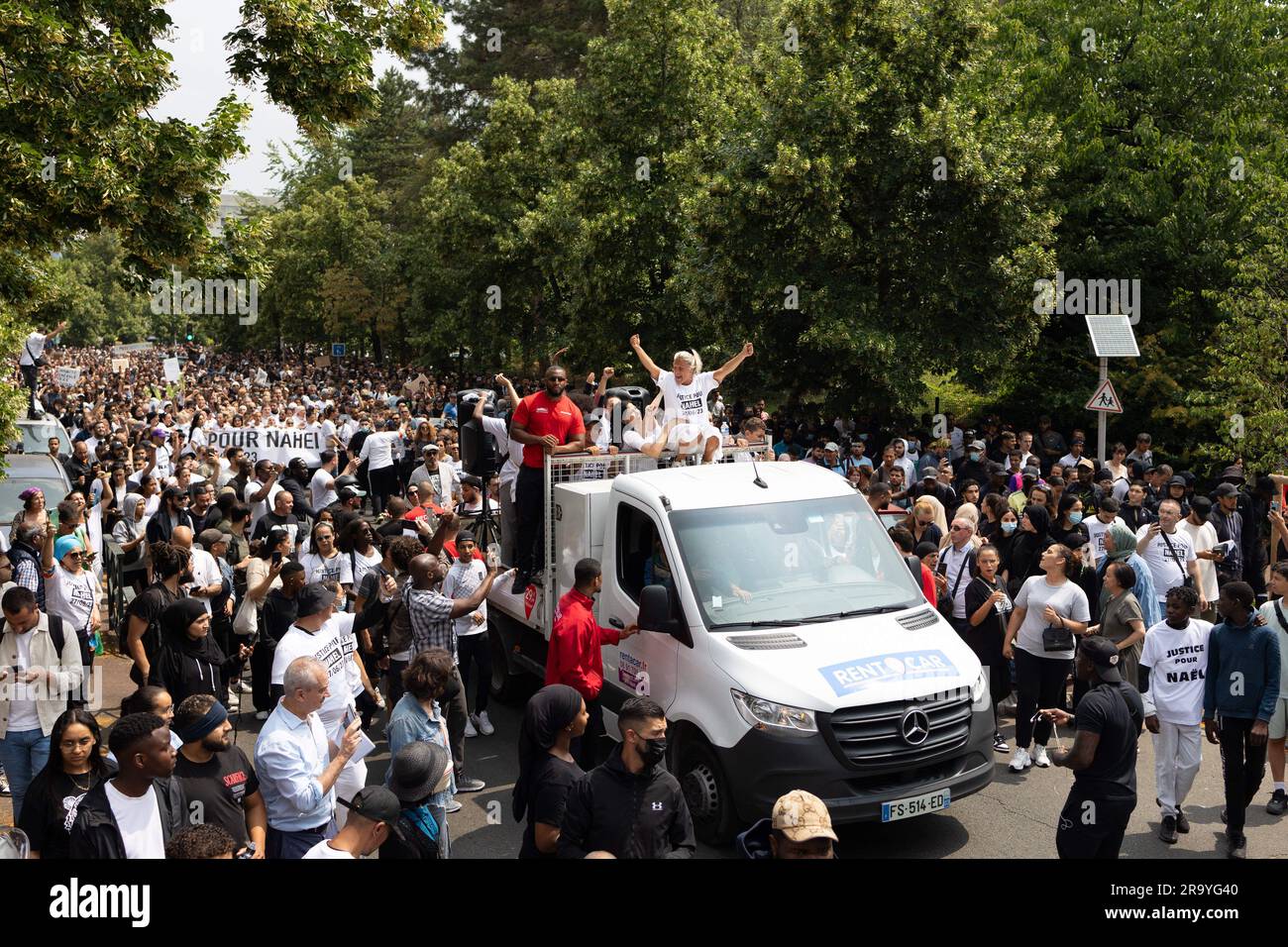 Mounia Merzouk, the mother of Nahel, a teenage driver shot dead by a ...