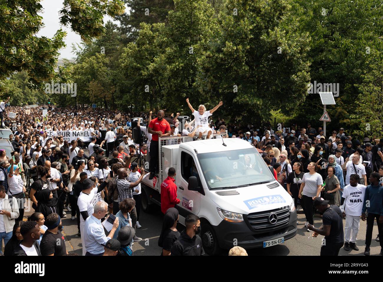 Mounia Merzouk, the mother of Nahel, a teenage driver shot dead by a ...