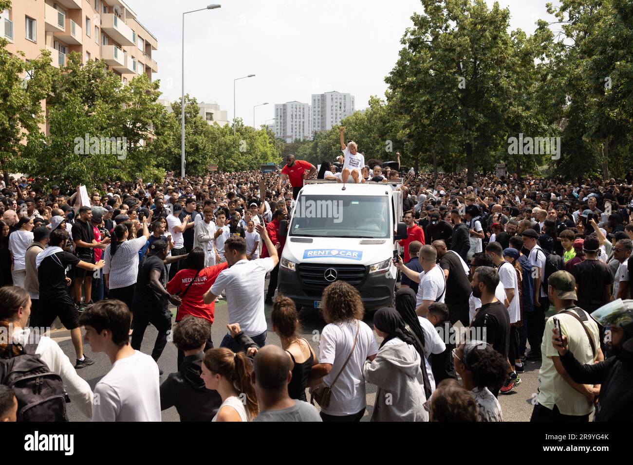 Mounia Merzouk, the mother of Nahel, a teenage driver shot dead by a ...