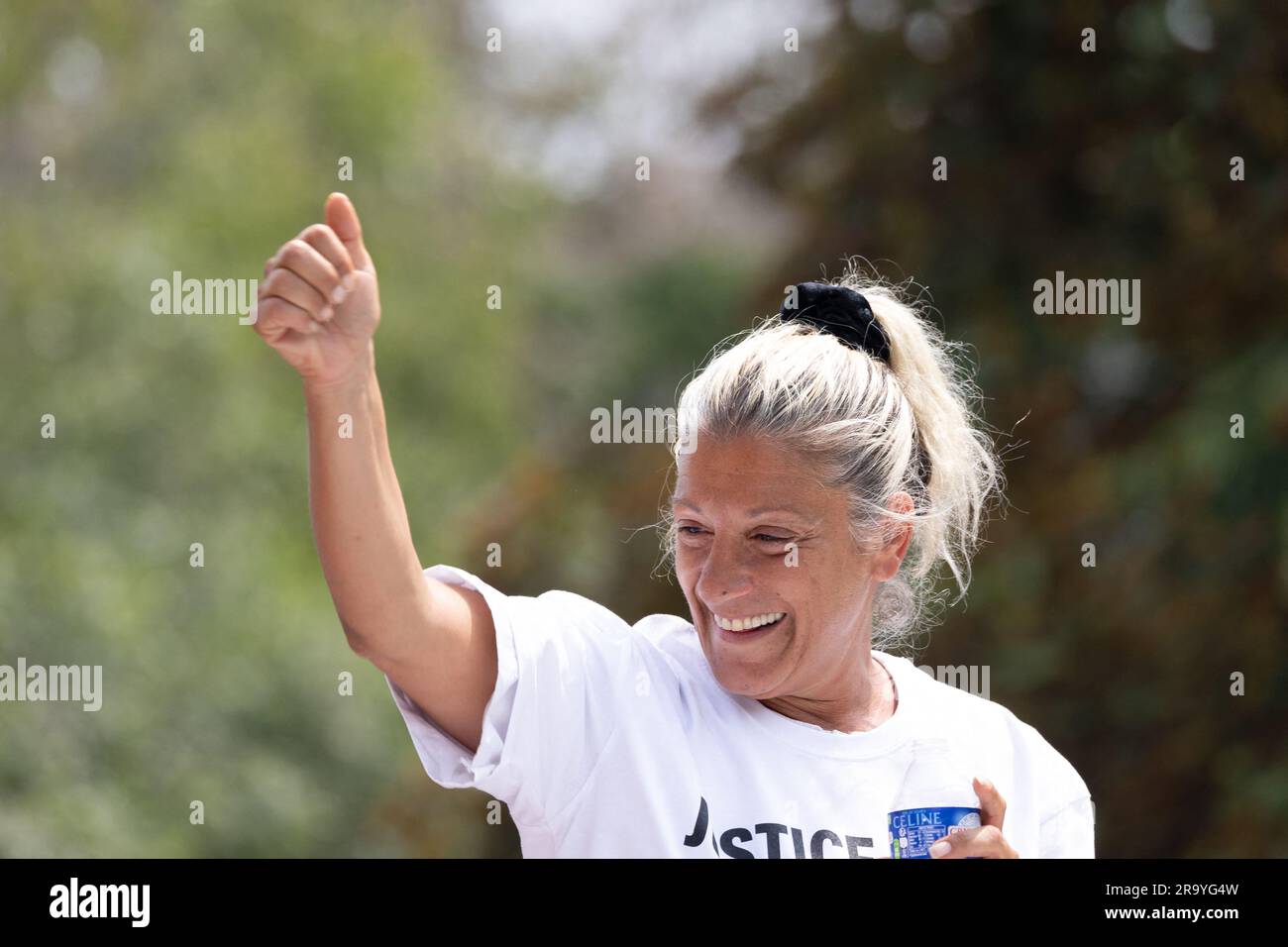 Mounia Merzouk, the mother of Nahel, a teenage driver shot dead by a ...