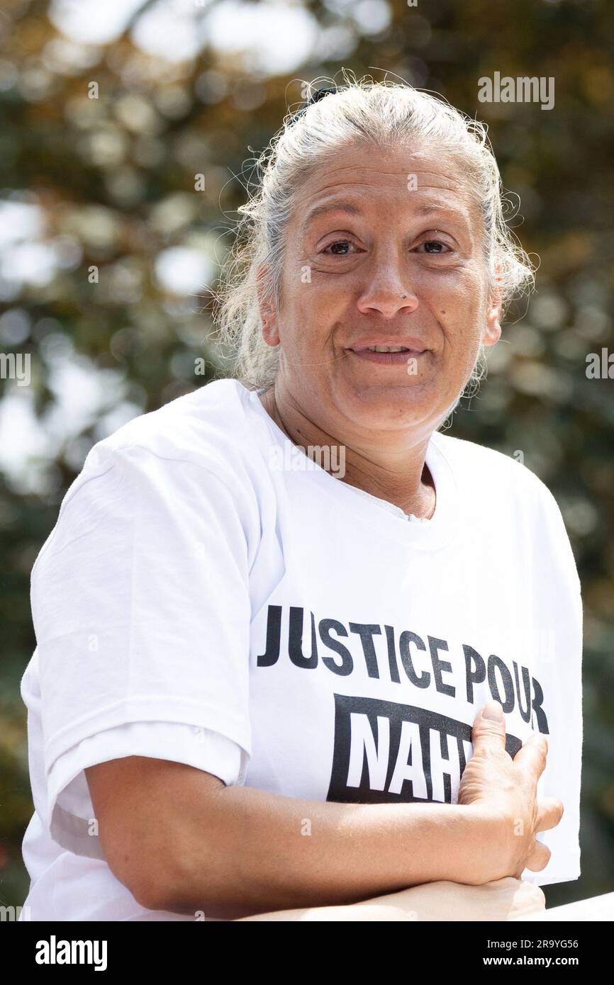 Mounia Merzouk, the mother of Nahel, a teenage driver shot dead by a ...