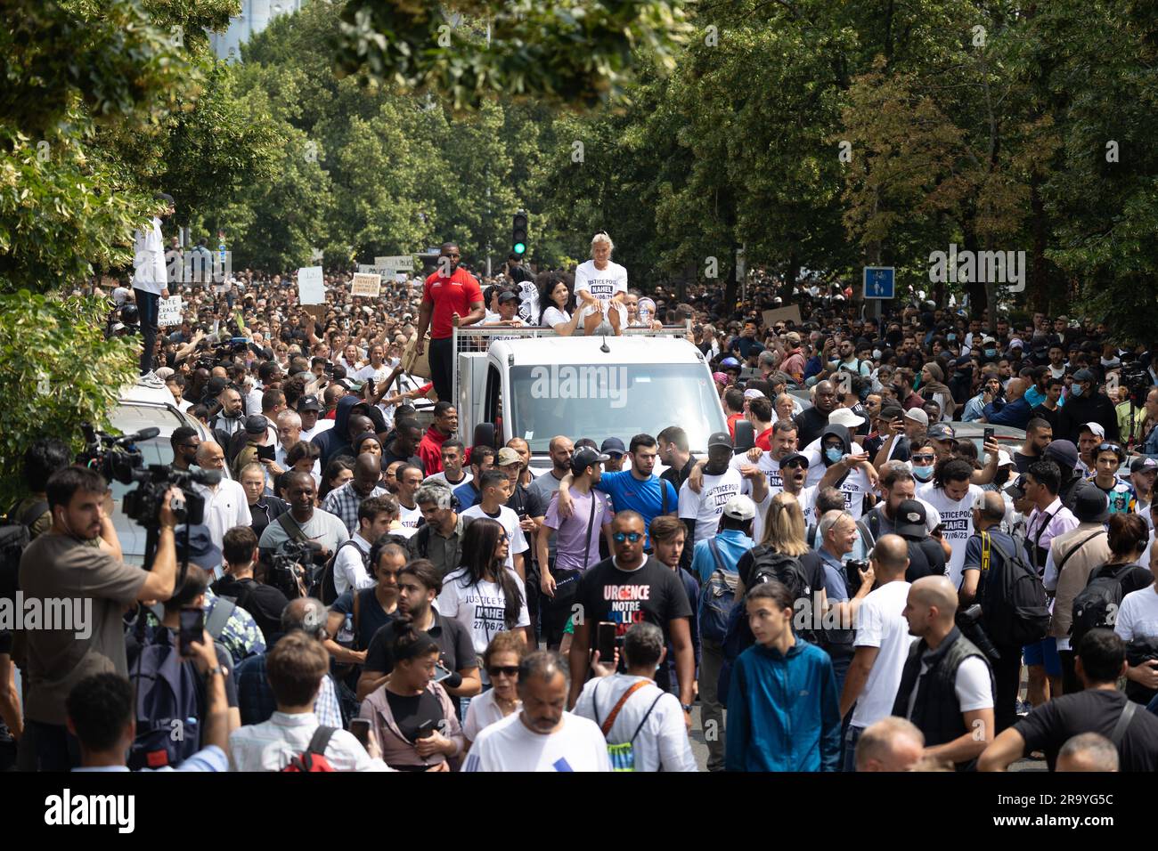 Mounia Merzouk, the mother of Nahel, a teenage driver shot dead by a ...