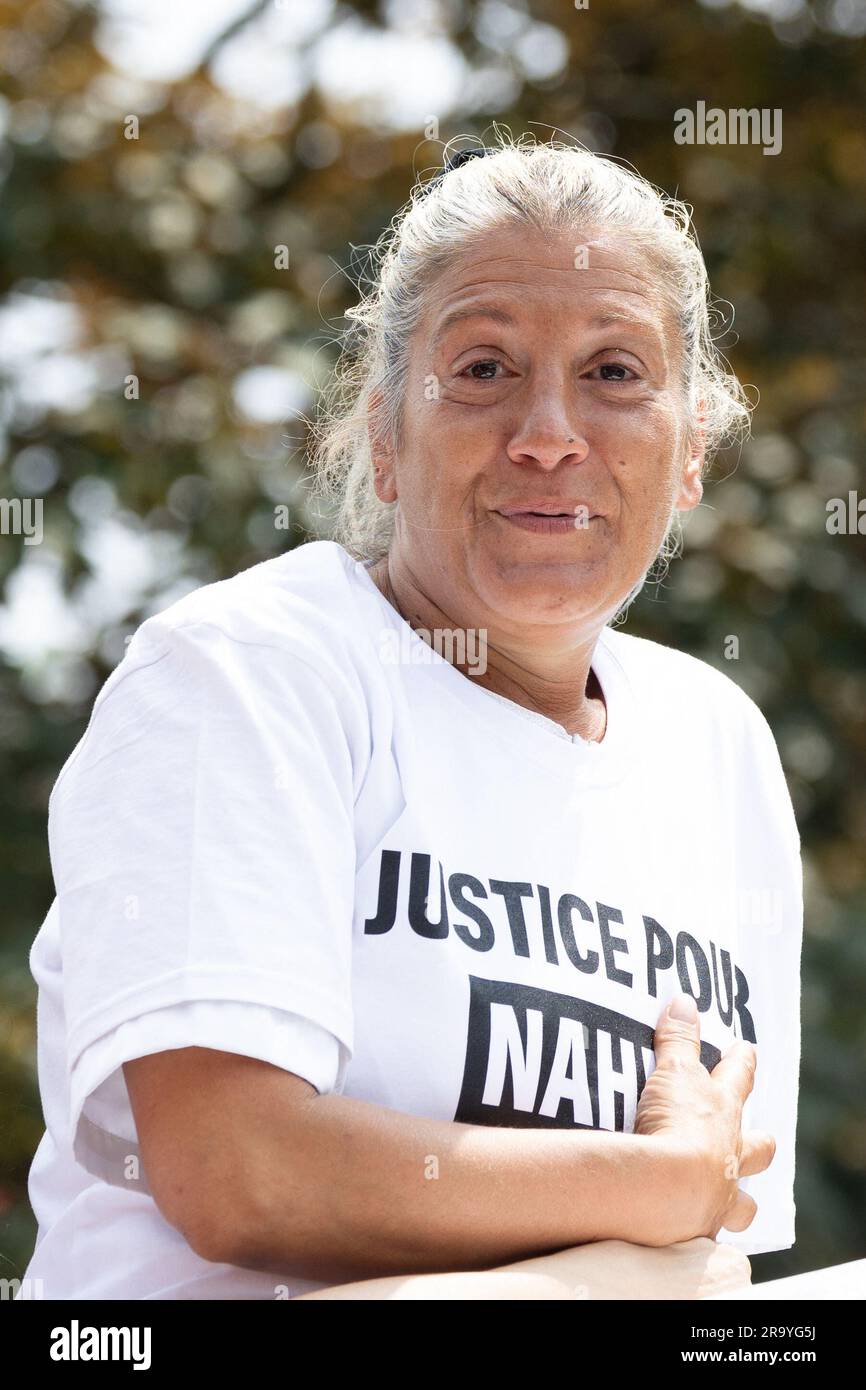 Mounia Merzouk, the mother of Nahel, a teenage driver shot dead by a ...