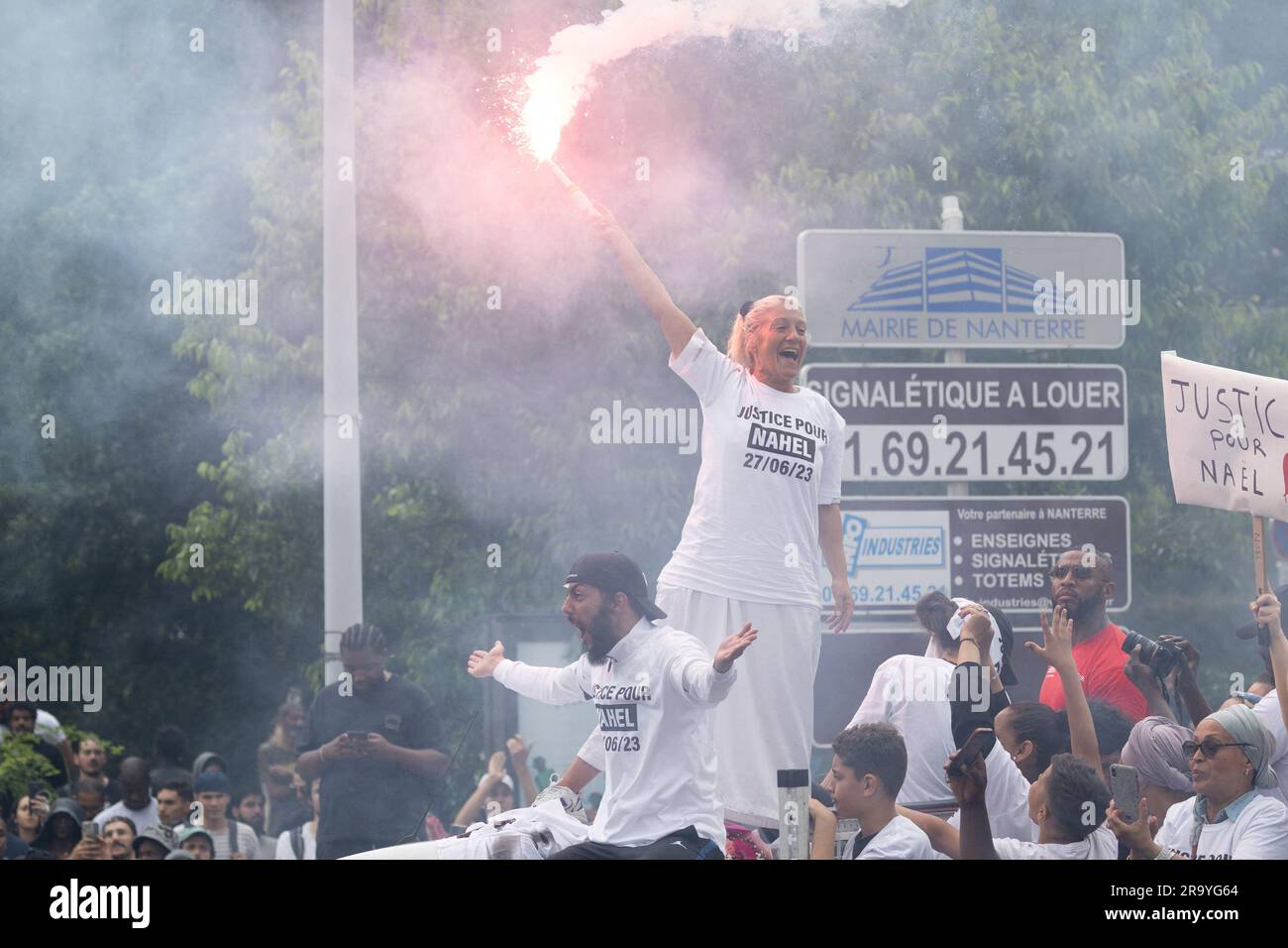 Mounia Merzouk, the mother of Nahel, a teenage driver shot dead by a ...