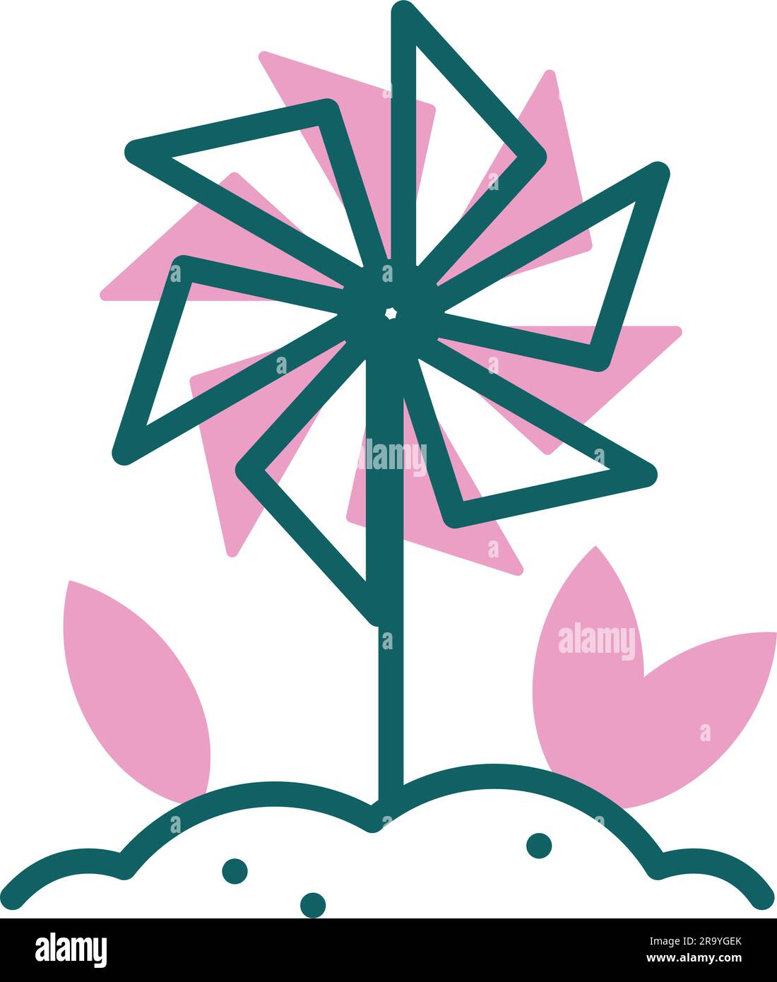 Isolated paper mill planted on oil icon Vector Stock Vector Image & Art ...