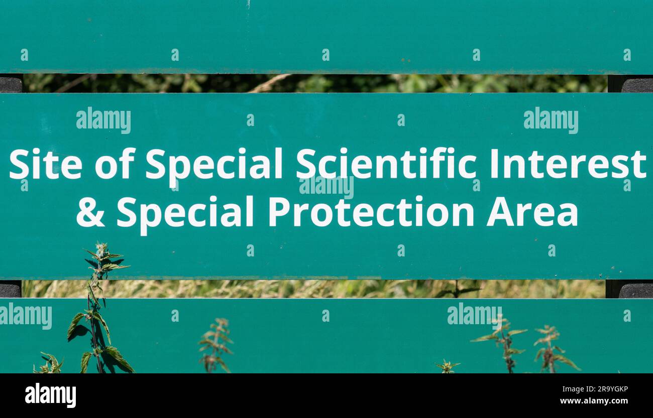 Site of Special Scientific Interest & Special Protection Area, sign at ...
