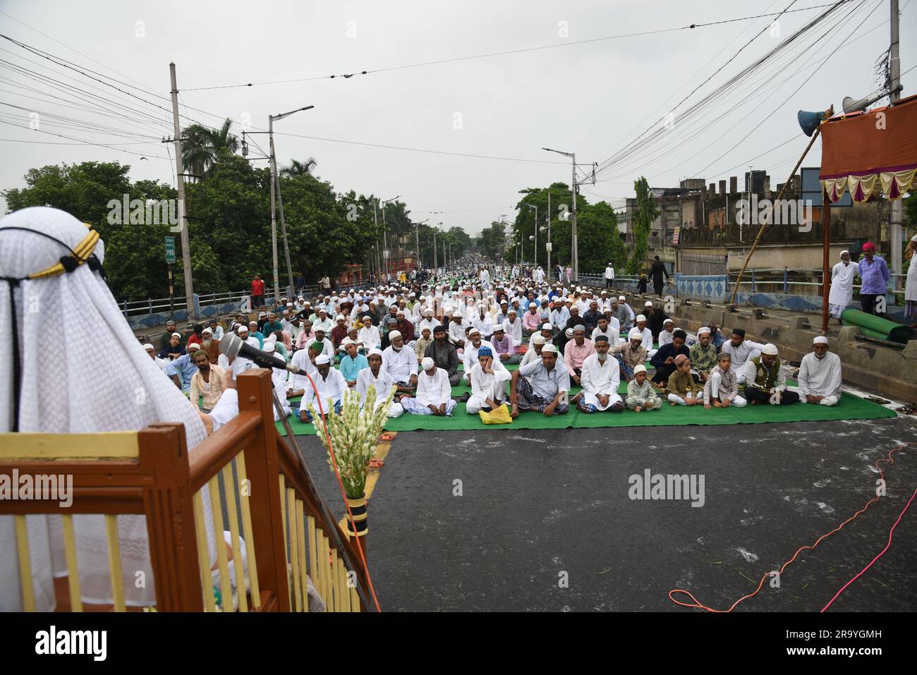 Kolkata, West Bengal, India. 29th June, 2023. Indian Muslims attend the ...