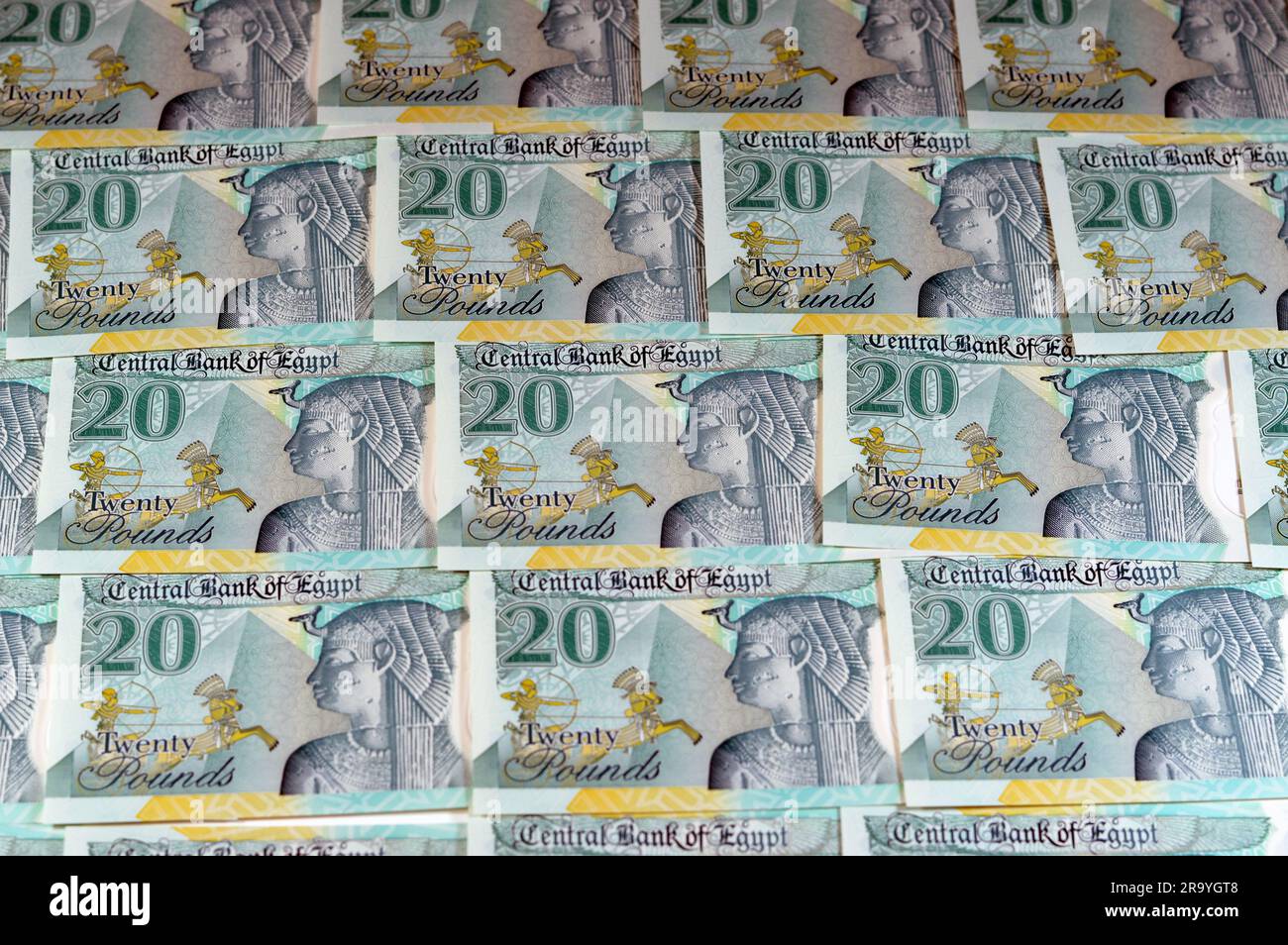 new Egyptian 20 EGP LE twenty polymer pounds cash money banknote bill ...