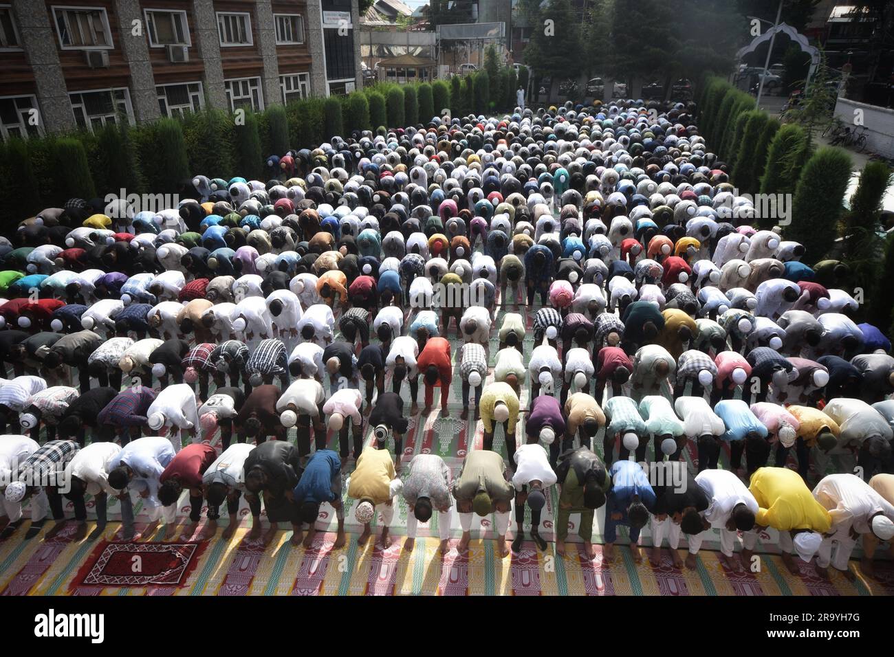 June 29, 2023, Srinagar, Jammu and Kashmir, India: Kashmiri Muslims seen performing Eid al-Adha ...