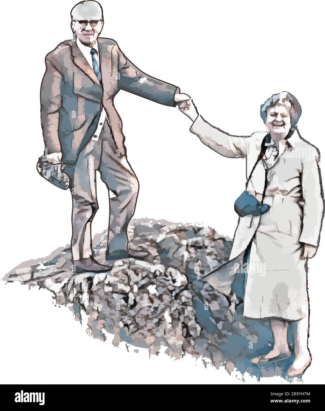 People in their 70s Cut Out Stock Images & Pictures - Alamy