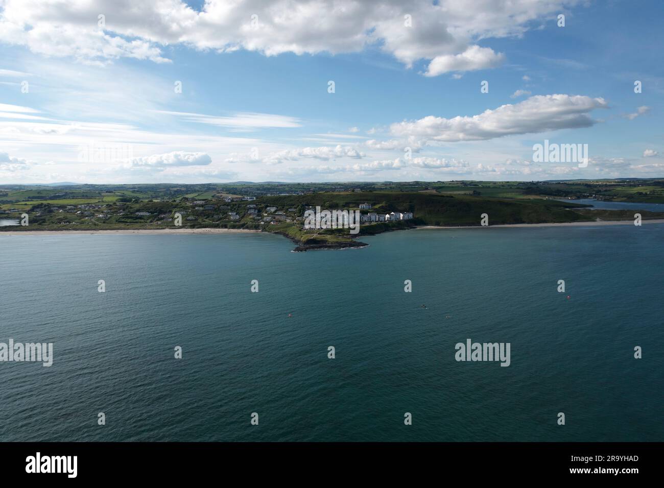 A picturesque scene featuring the coastal town in Inchydoney Island ...