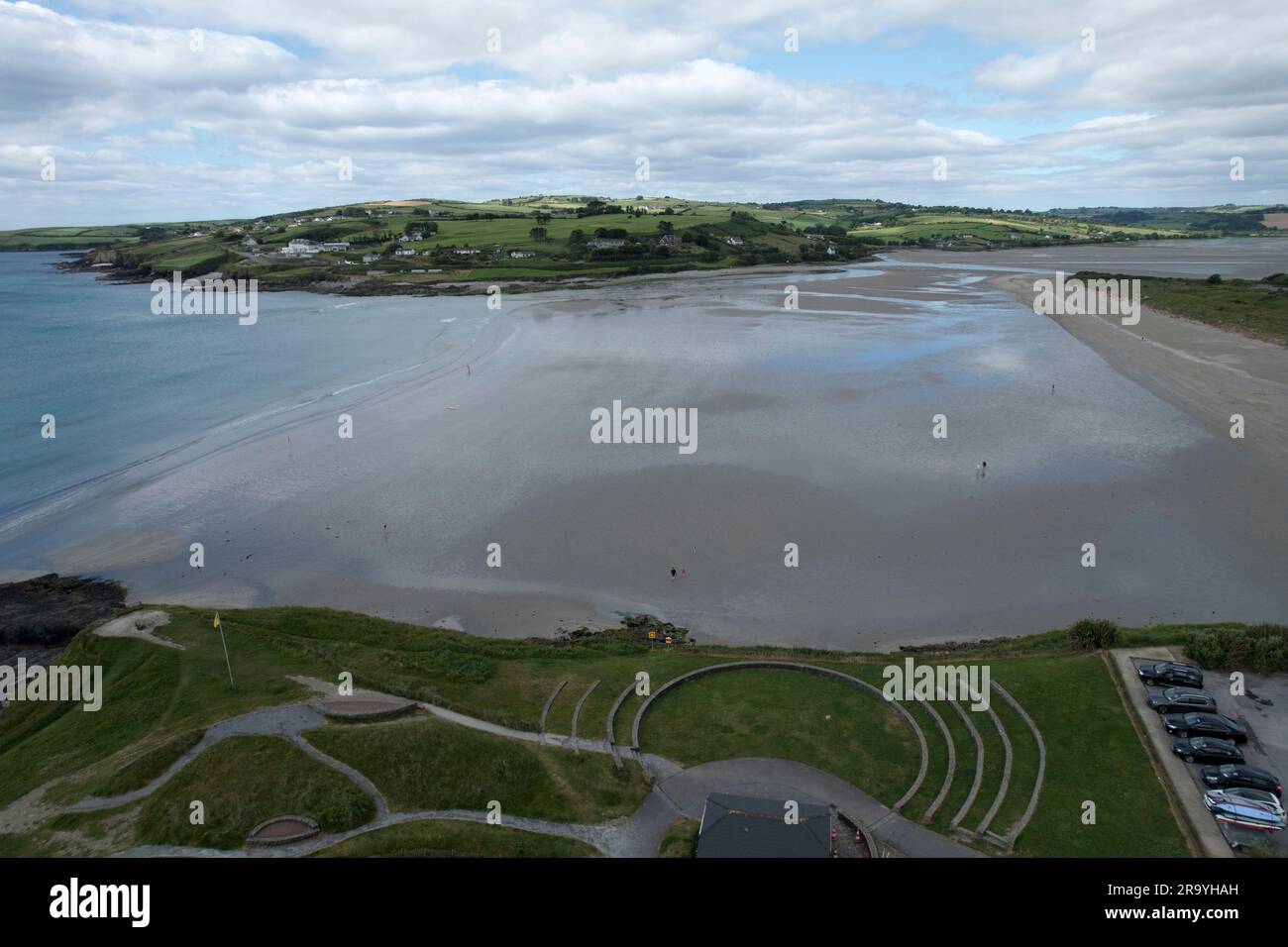 A picturesque scene featuring the coastal town in Inchydoney Island ...