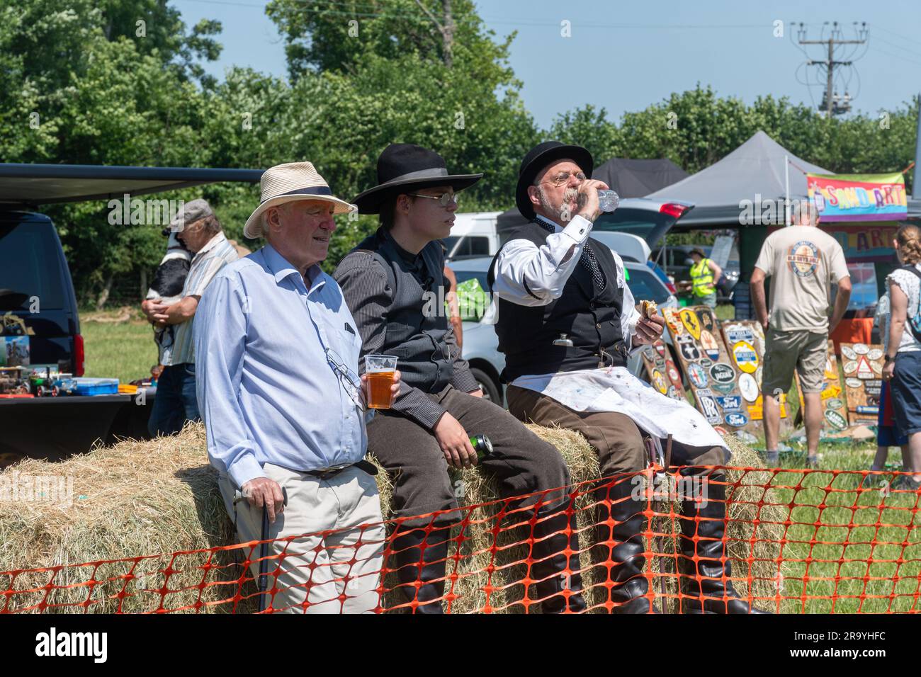 Dene Rally steam and vintage show, people watching arena events at the ...
