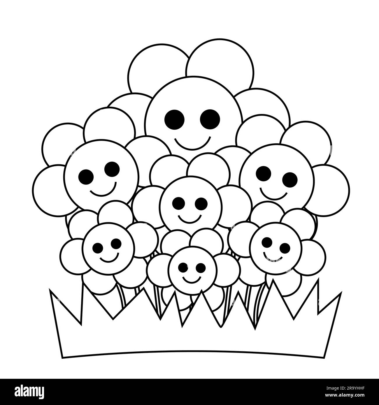 Grass Lawn 1960s Stock Vector Images Alamy
