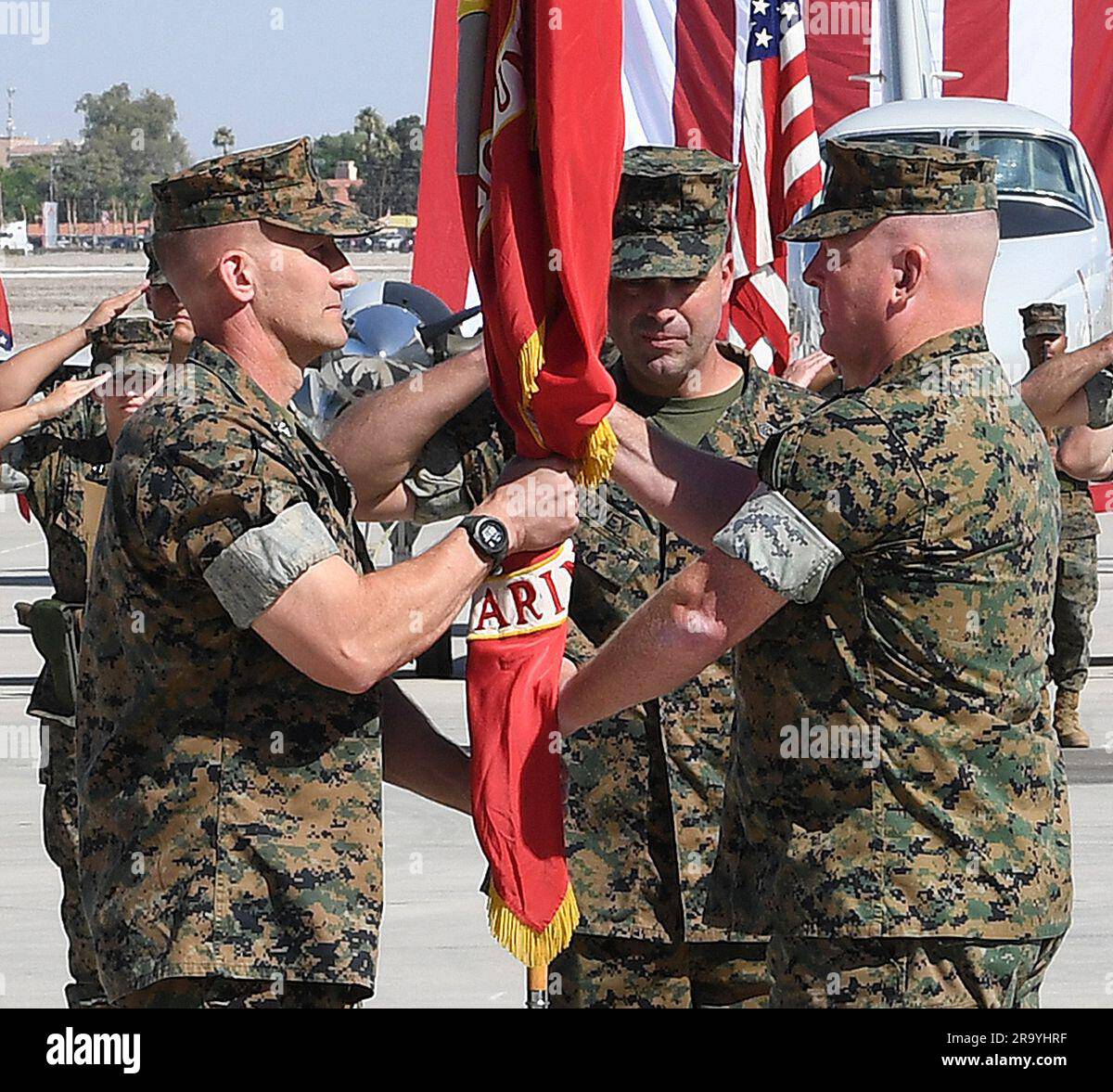 Outgoing U.S. Marine Corps Air Station Yuma commanding officer Col ...