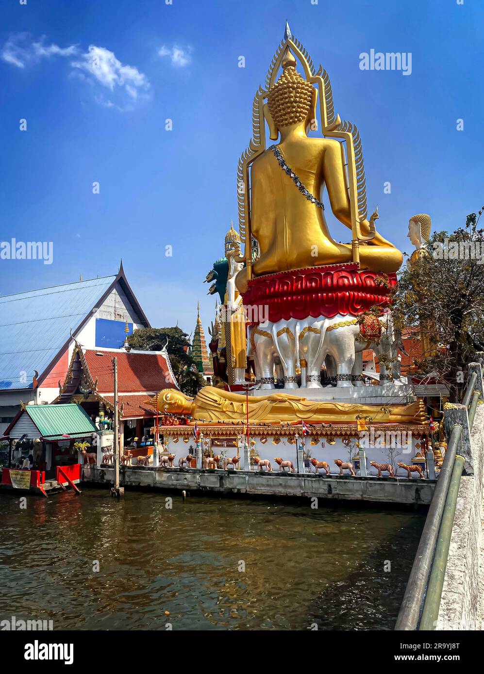 Unique Temple Wat Pak Nam Phasi Charoen in Bangkok, Thailand Stock ...