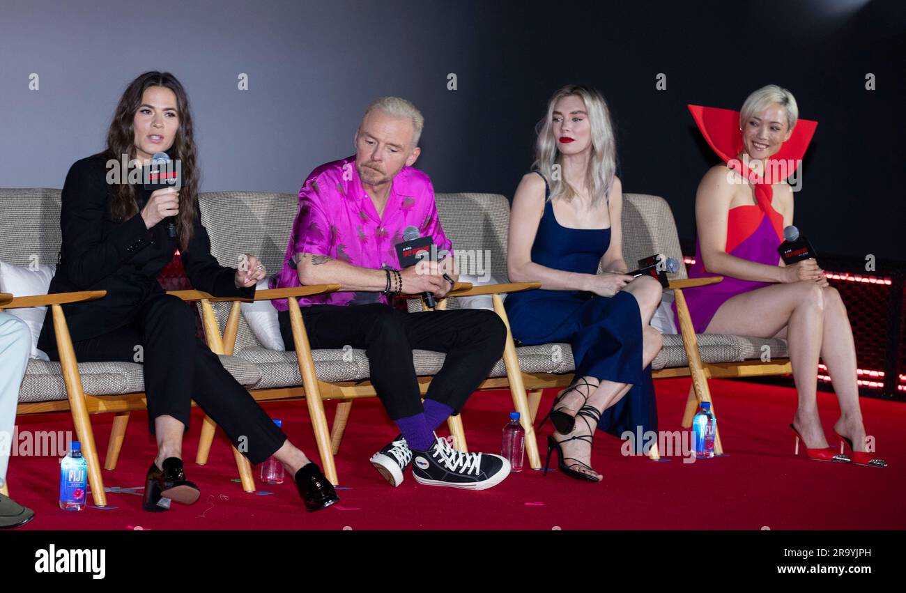 Seoul, South Korea. 29th June, 2023. Hayley Atwell, actor Simon Pegg ...