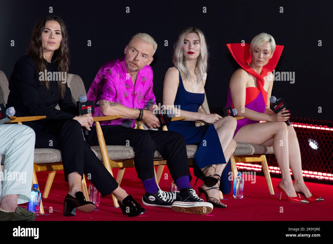 Seoul, South Korea. 29th June, 2023. Hayley Atwell, actor Simon Pegg ...
