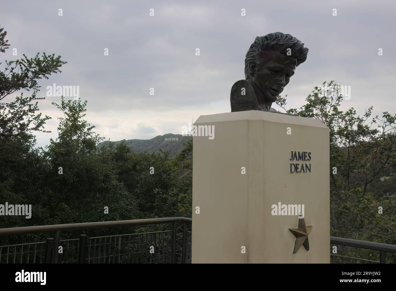 James Dean commissioned bust by artist Kenneth Kendall at the Griffith ...