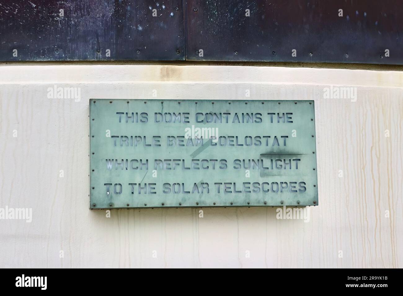 Sign This dome contains the Triple Beam Coelostat which reflects ...