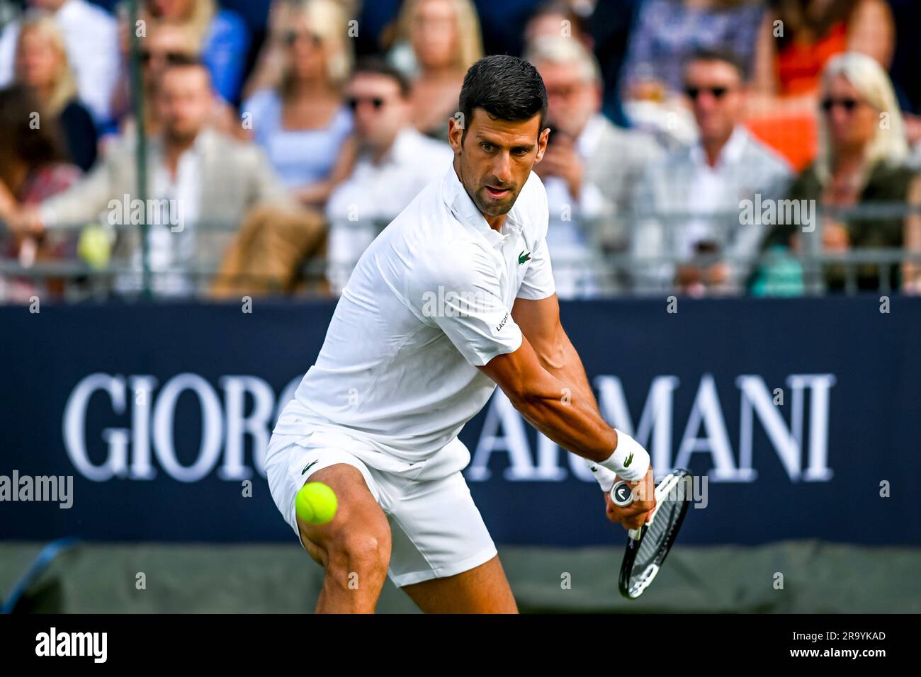 London, UK. 29th June, 2023. Novak Djokovic vs Frances Tiafoe in the ...