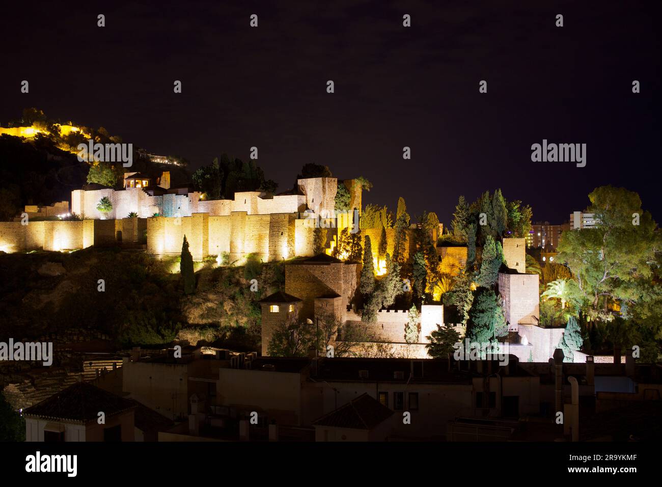 Malaga Castle, Spain Stock Photo - Alamy